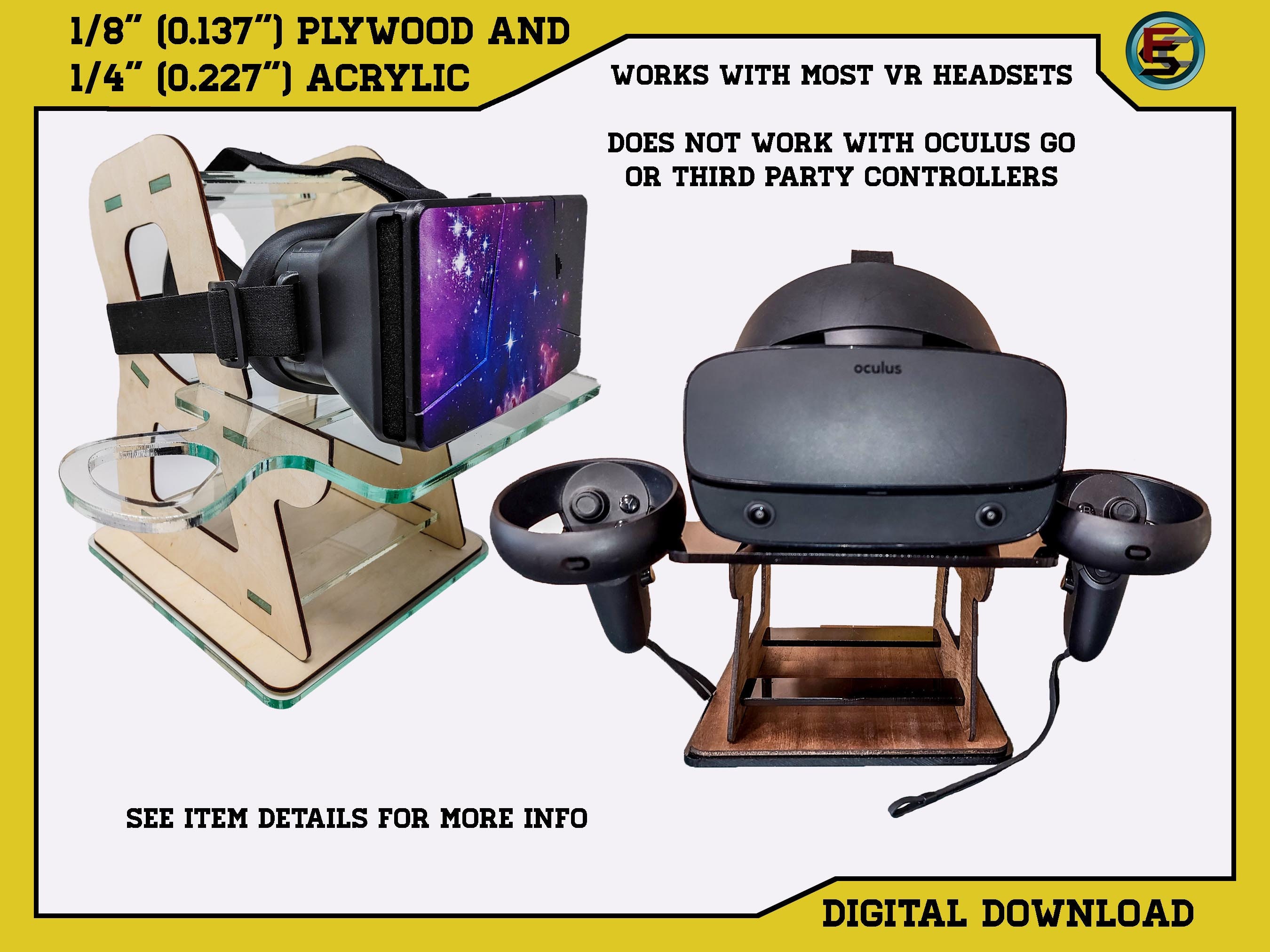 Oculus Stand SVG Ai Laser Cut Files INSTANT DOWNLOAD Polska, 57% OFF