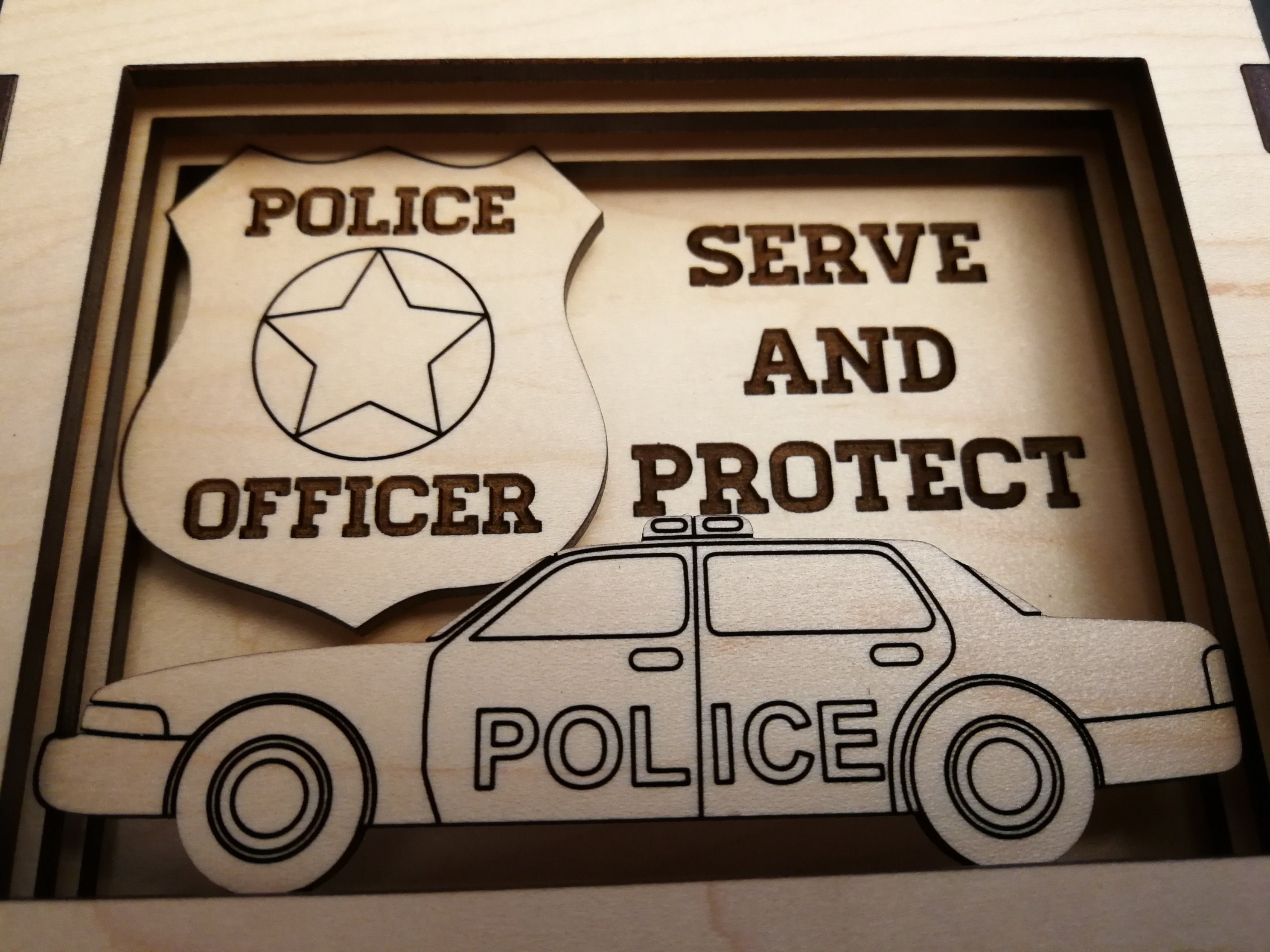 Police Department Box SVG Ai Laser Cut Files INSTANT | Etsy