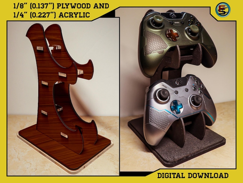 2 Controller Stand SVG Ai Laser Cut Files INSTANT - Etsy