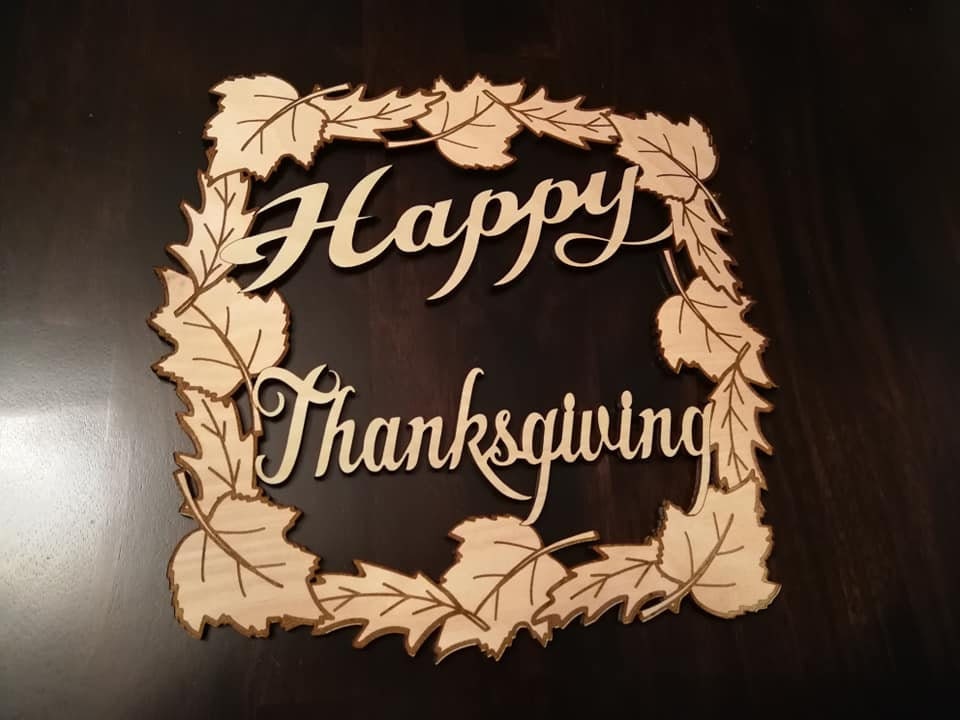 Thanksgiving Day Wreath SVG + Ai Laser Cut Files -- INSTANT DOWNLOAD - Etsy