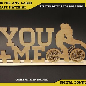 You Plus Me SVG + Ai Laser Cut Files -- INSTANT DOWNLOAD - Etsy