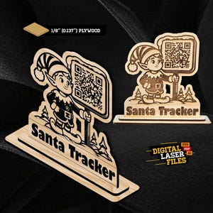 Elf Version - Santa Tracker Display SVG + Ai Laser Cut Files -- INSTANT ...
