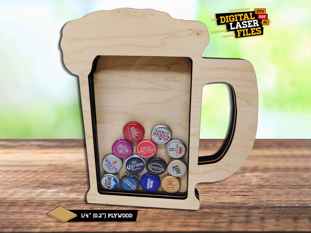 Beer Mug Bank SVG + Ai Laser Cut Files -- INSTANT DOWNLOAD - Etsy