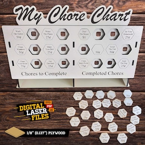 My Chore Chart SVG + Ai Laser Cut Files -- INSTANT DOWNLOAD - Etsy ...