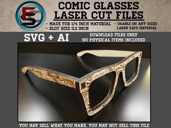 Comic Brille SVG Ai Laser Cut Dateien SOFORT DOWNLOAD - Etsy