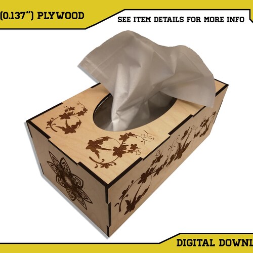 Tissue Box Cover SVG Ai Laser Cut Files INSTANT DOWNLOAD - Etsy UK