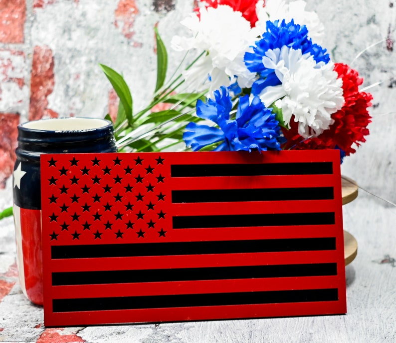 Layered American Flag SVG Ai Laser Cut Files INSTANT - Etsy