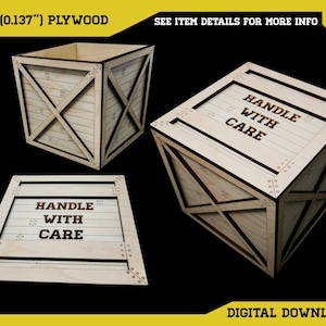 Wood Crate SVG + Ai Laser Cut Files -- INSTANT DOWNLOAD - Etsy