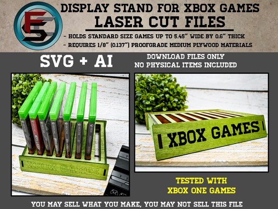 Display Stand for Xbox Game Boxes SVG Ai Laser Cut Files - Etsy