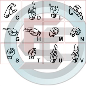 Sign Language Letters SVG + Ai Laser Cut Files -- INSTANT DOWNLOAD - Etsy