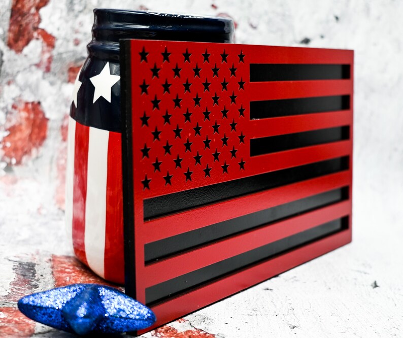 Layered American Flag SVG Ai Laser Cut Files INSTANT - Etsy