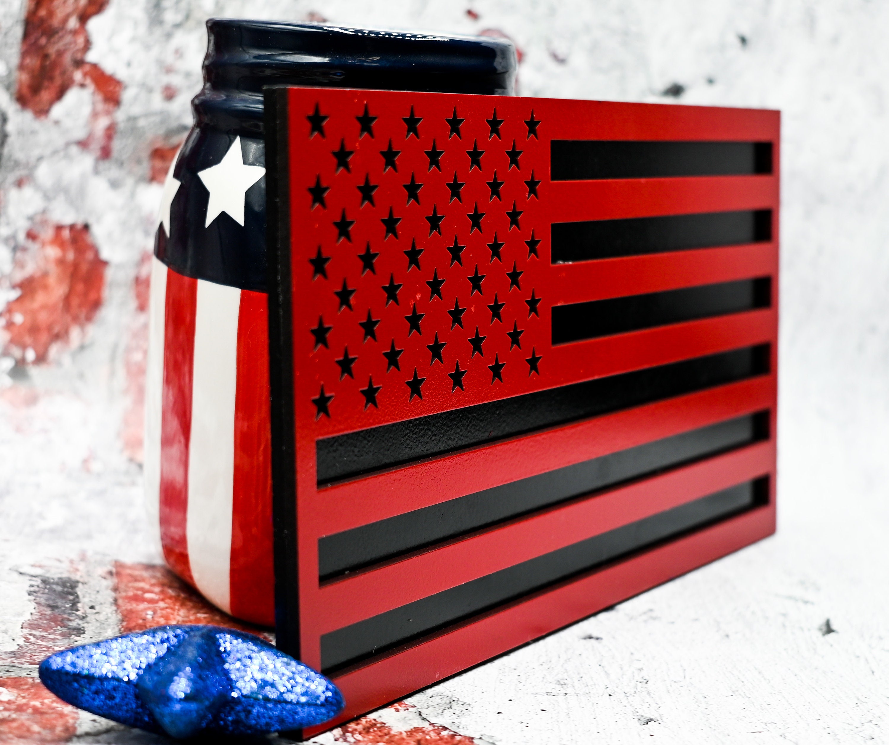 Layered American Flag SVG + Ai Laser Cut Files -- INSTANT DOWNLOAD - Etsy