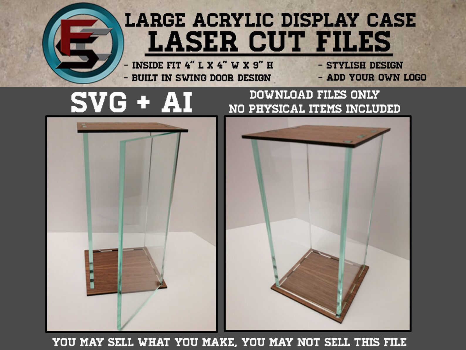 Large Acrylic Display Case SVG Ai Laser Cut Files INSTANT - Etsy UK