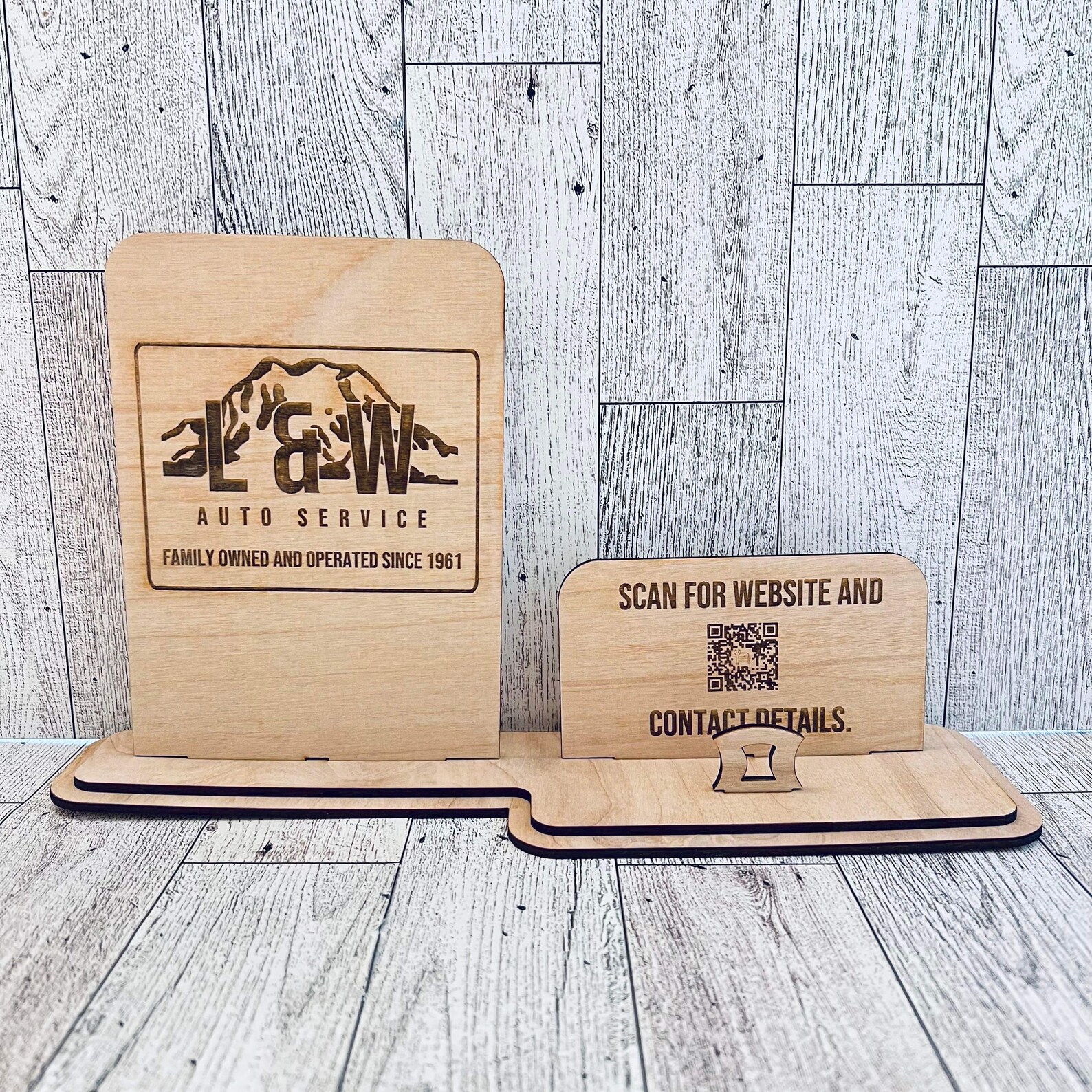 Split Business Card and Services Display SVG Ai Laser Cut - Etsy