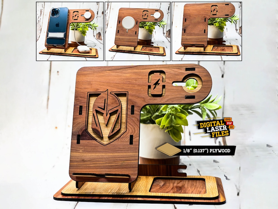 Charge up Docking Station SVG + Ai Laser Cut Files -- INSTANT DOWNLOAD ...
