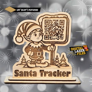 Elf Version - Santa Tracker Display SVG + Ai Laser Cut Files -- INSTANT ...