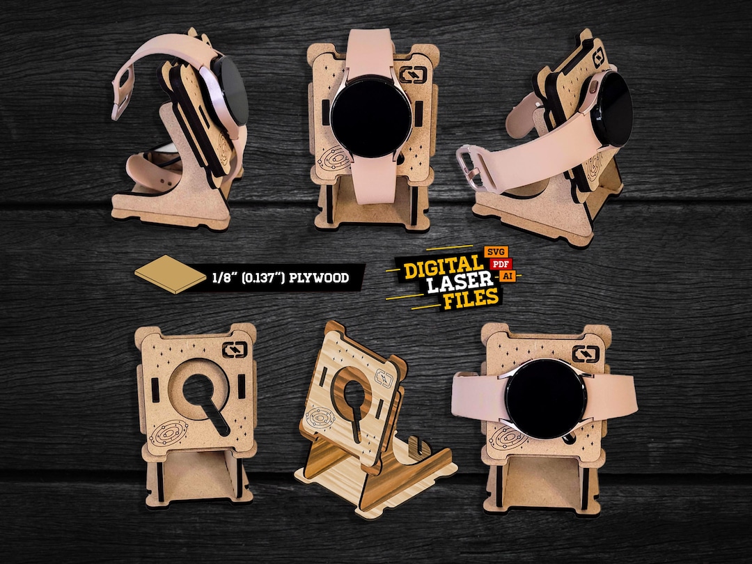 Orbitdock - Galaxy Watch Stand SVG + Ai Laser Cut Files -- INSTANT ...