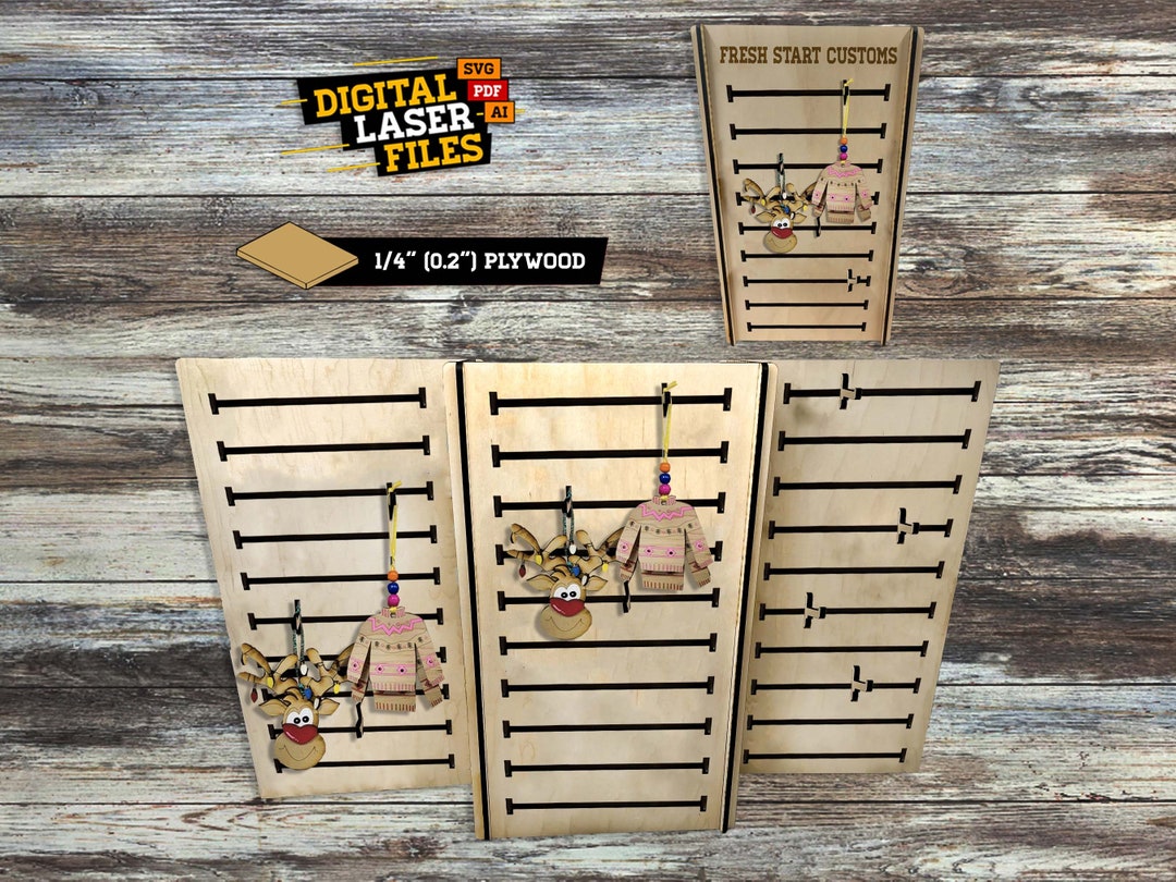 Large Slotted Modular Display Stand SVG + Ai Laser Cut Files -- INSTANT ...
