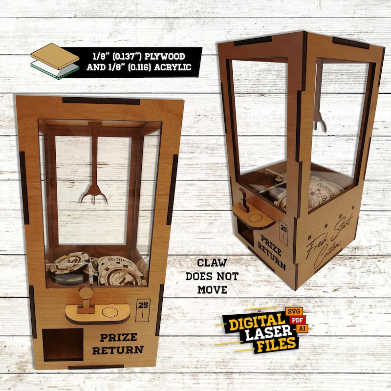Claw Machine Template - Etsy