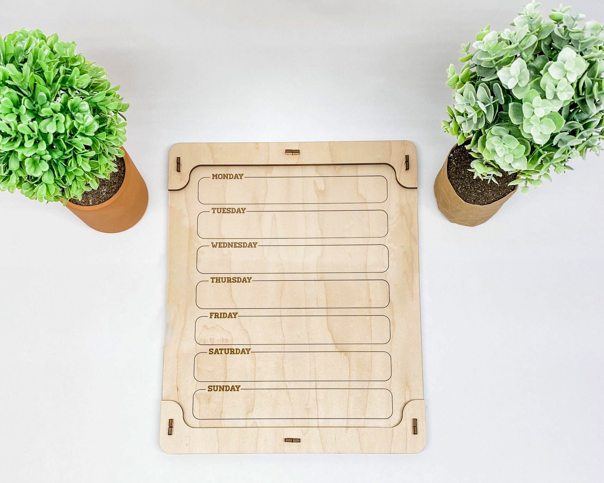 Vertical Weekly Planner SVG Ai Laser Cut Files INSTANT | Etsy