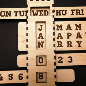 Push and Pull Calendar SVG + Ai Laser Cut Files -- INSTANT DOWNLOAD - Etsy