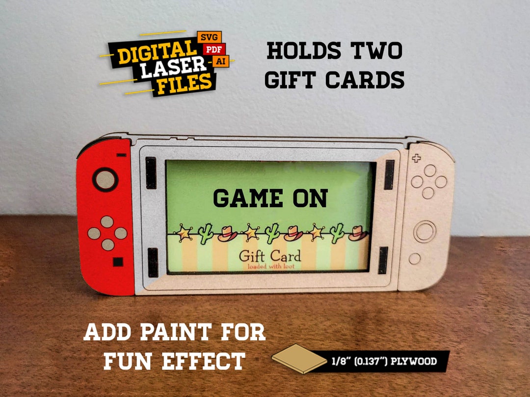 Gamer Gift Card Holder SVG + Ai Laser Cut Files -- INSTANT DOWNLOAD - Etsy