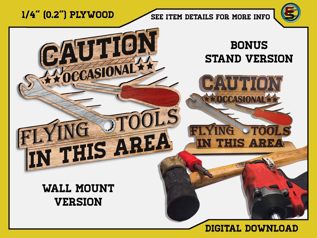 Flying Tools Sign SVG Ai Laser Cut Files INSTANT DOWNLOAD - Etsy