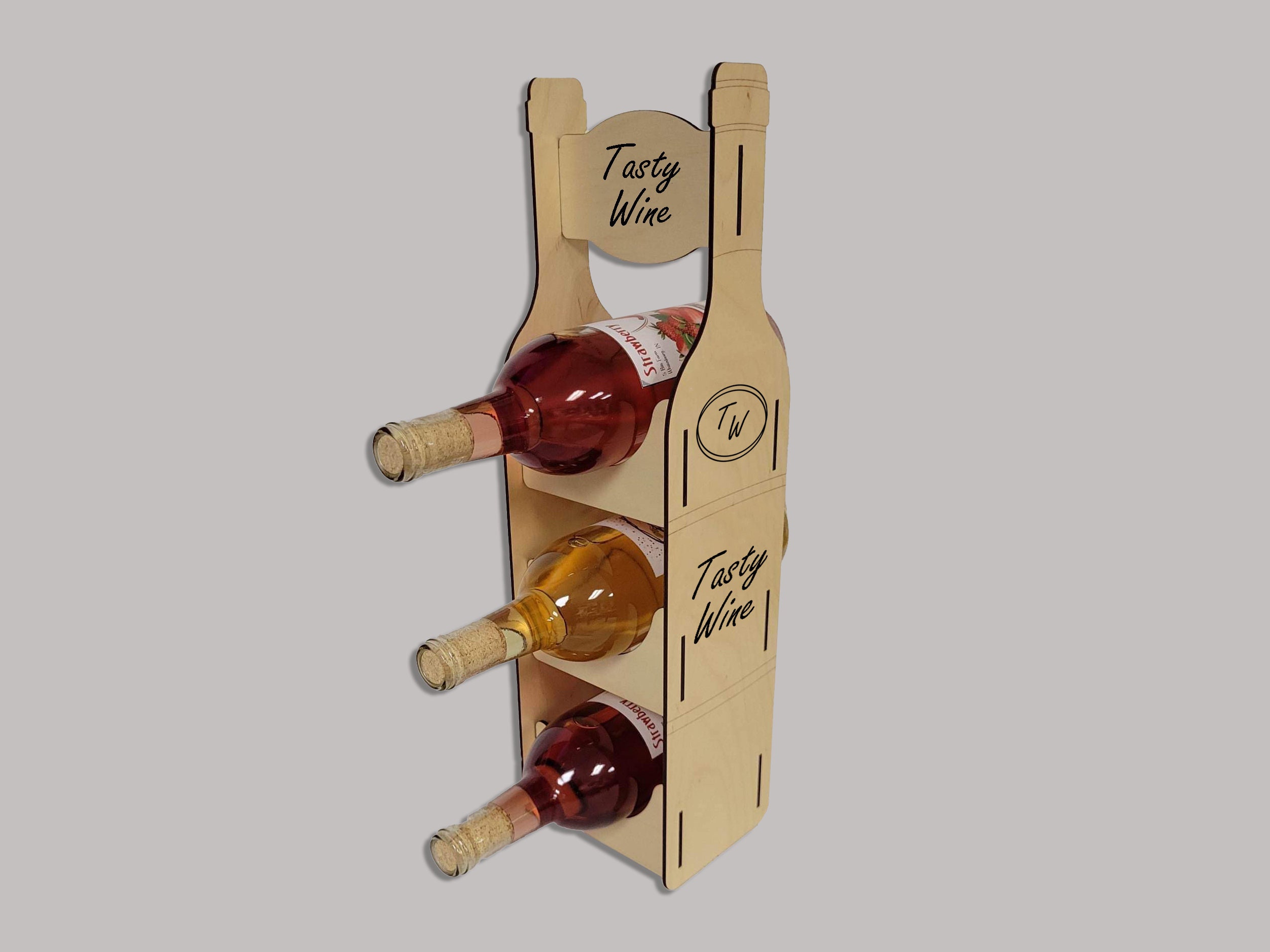 Bottle Shaped Wine Rack SVG Ai Laser Cut Files INSTANT - Etsy Singapore