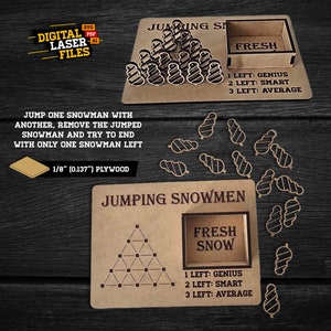 Jumping Snowmen Game SVG + Ai Laser Cut Files -- INSTANT DOWNLOAD - Etsy