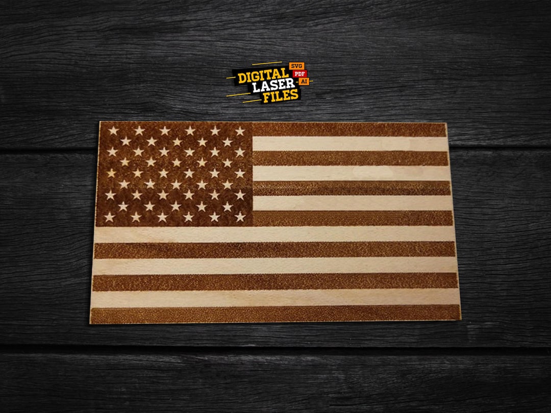 USA Flag Svg + Ai Laser Cut Files -- INSTANT DOWNLOAD - Etsy