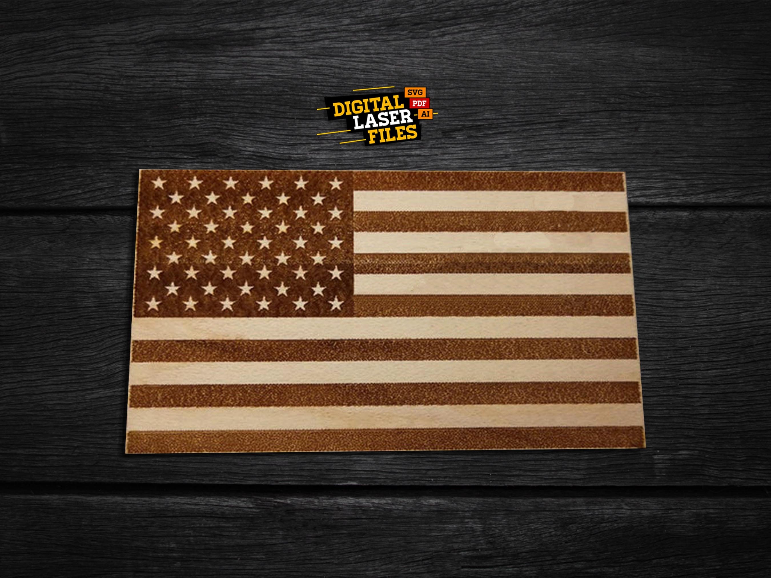 USA Flag Svg + Ai Laser Cut Files -- INSTANT DOWNLOAD - Etsy