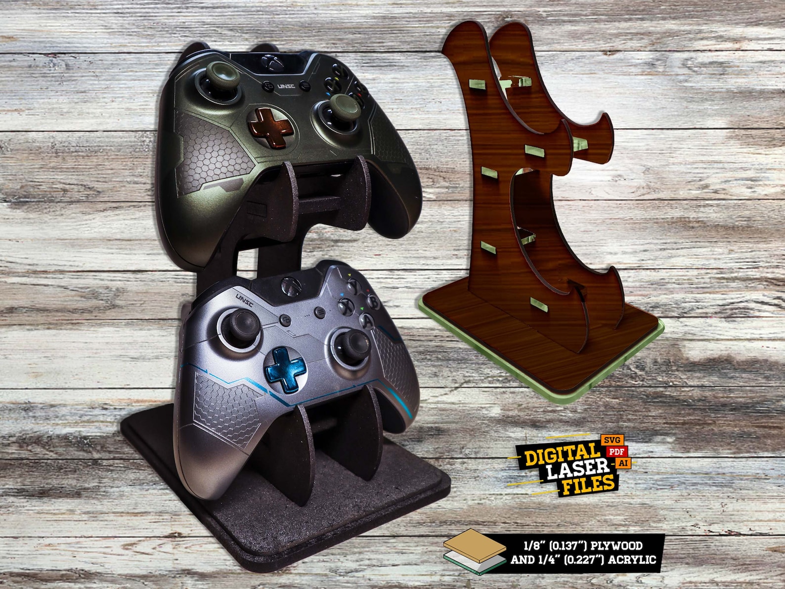 2 Controller Stand SVG Ai Laser Cut Files INSTANT DOWNLOAD - Etsy