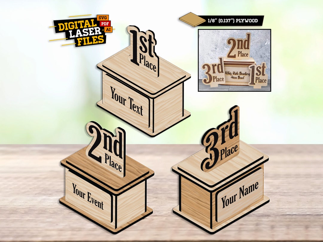 Top 3 Awards SVG + Ai Laser Cut Files -- INSTANT DOWNLOAD - Etsy