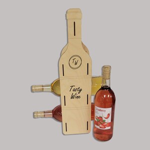 Bottle Shaped Wine Rack SVG + Ai Laser Cut Files -- INSTANT DOWNLOAD - Etsy