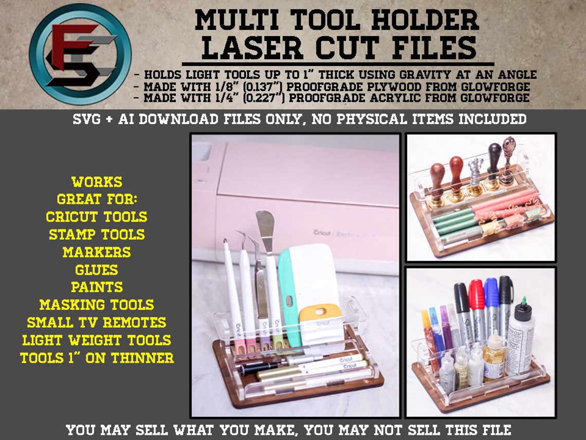 Multi Tool Holder SVG + Ai Laser Cut Files -- INSTANT DOWNLOAD - Etsy