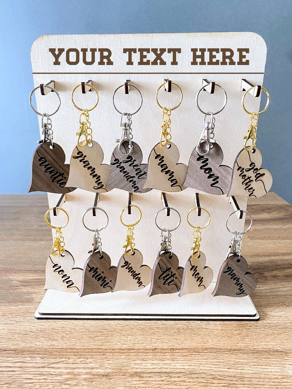 Double Keychain Stand SVG Ai Laser Cut Files INSTANT - Etsy Australia