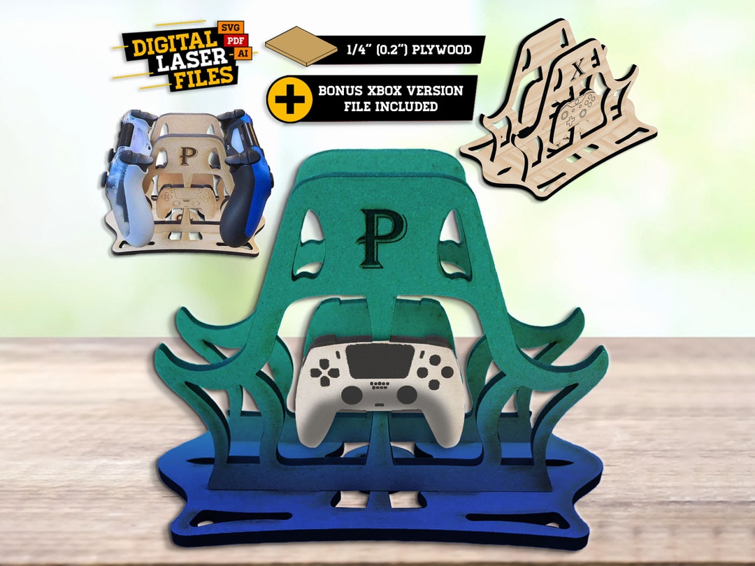 Timbertech Controller Holder Duo SVG + Ai Laser Cut Files -- INSTANT ...