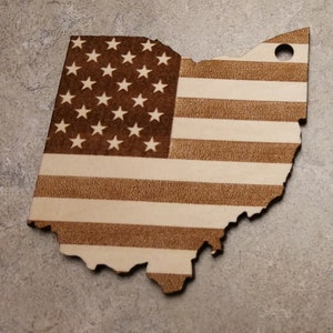 Ohio Flag Ornament SVG + Ai Laser Cut Files -- INSTANT DOWNLOAD - Etsy