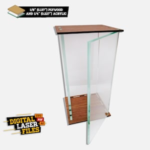 Large Acrylic Display Case SVG + Ai Laser Cut Files -- INSTANT DOWNLOAD ...
