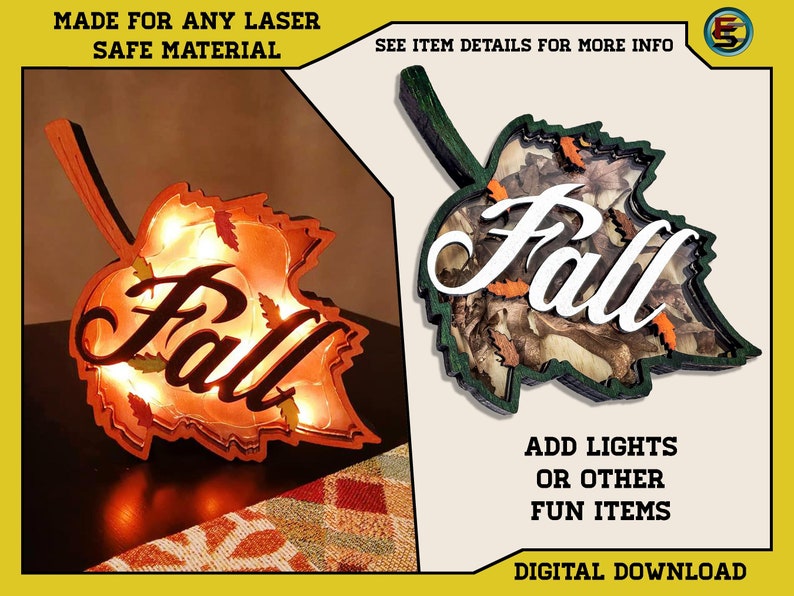 Fall Leaves SVG Ai Laser Cut Files INSTANT DOWNLOAD - Etsy