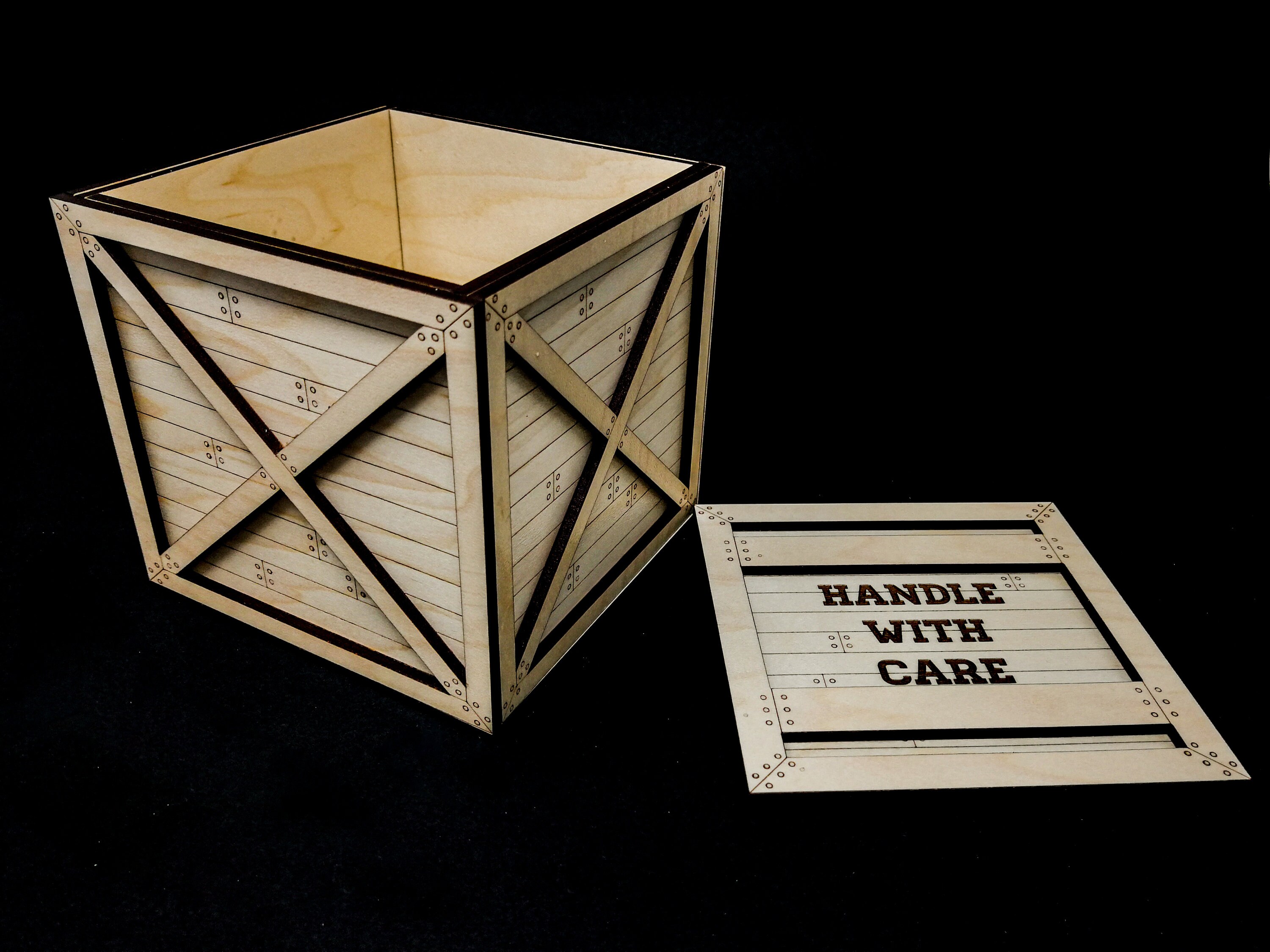 Wood Crate SVG + Ai Laser Cut Files -- INSTANT DOWNLOAD - Etsy