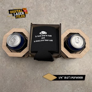 Drink and Sleeve Caddy SVG + Ai Laser Cut Files -- INSTANT DOWNLOAD - Etsy