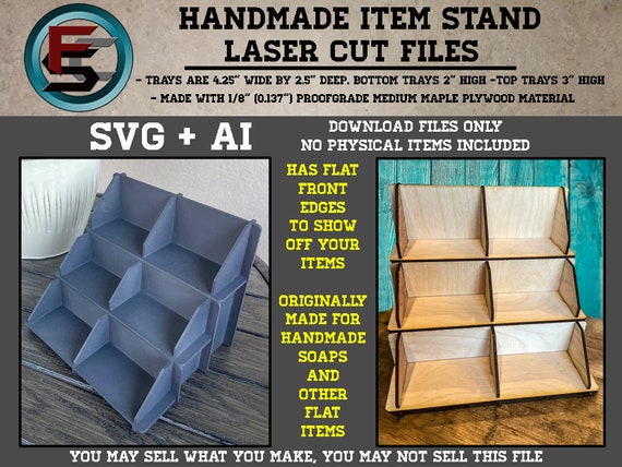 Handmade Item Stand SVG Ai Laser Cut Files INSTANT - Etsy