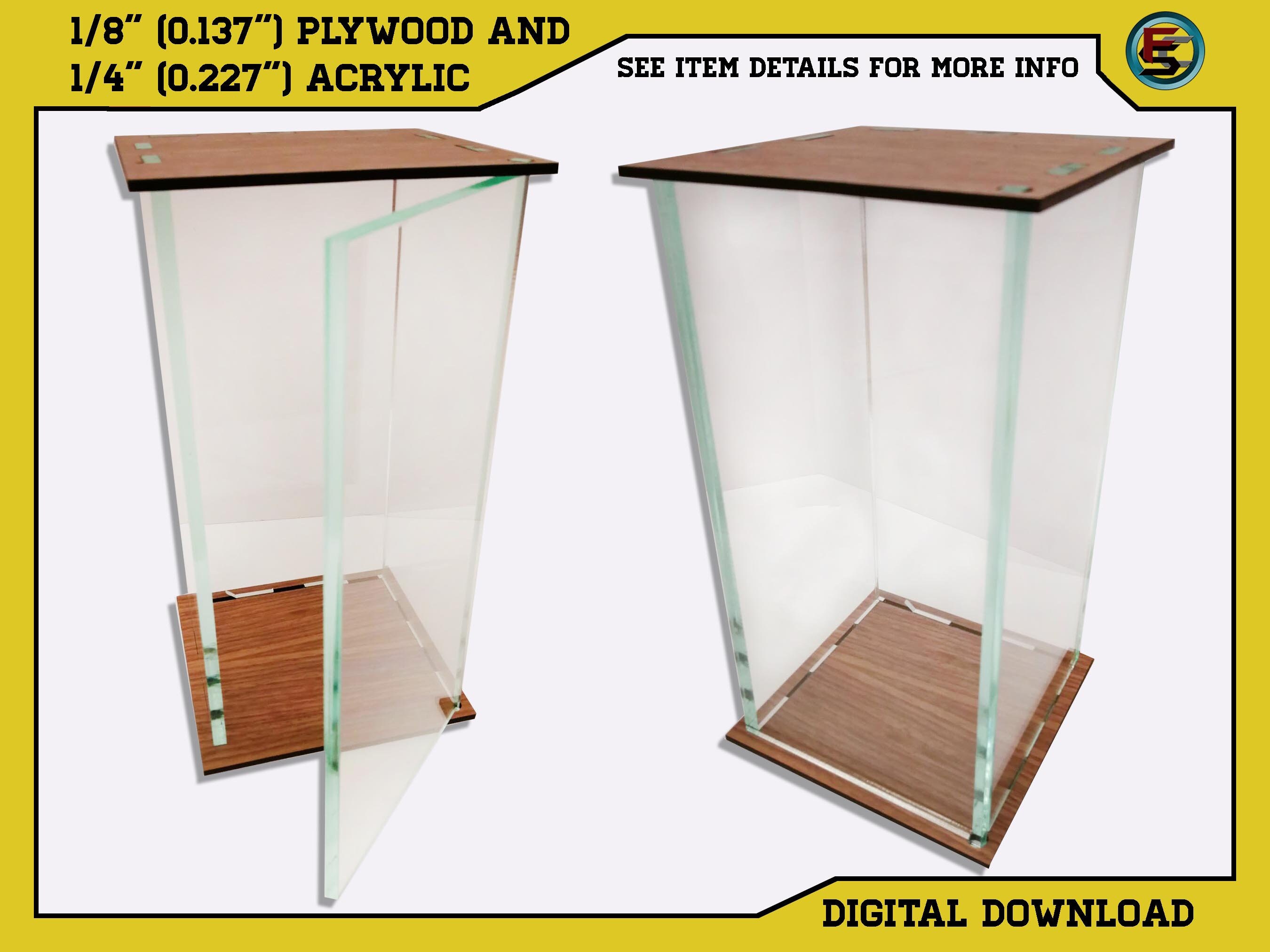 Large Acrylic Display Case SVG Ai Laser Cut Files INSTANT - Etsy