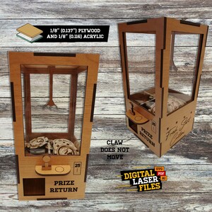 Arcade Claw Machine SVG + Ai Laser Cut Files -- INSTANT DOWNLOAD - Etsy