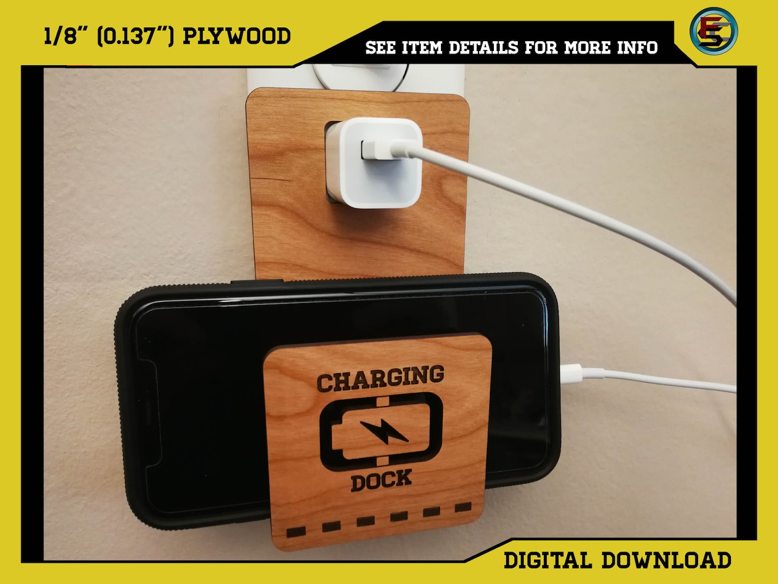 IPhone Charging Dock SVG + Ai Laser Cut Files -- INSTANT DOWNLOAD - Etsy