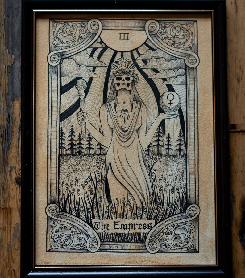 The Emperor And The Empress Tarot Card A4 Etsy