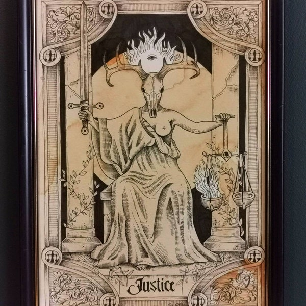 Justice Tarot Card - Etsy