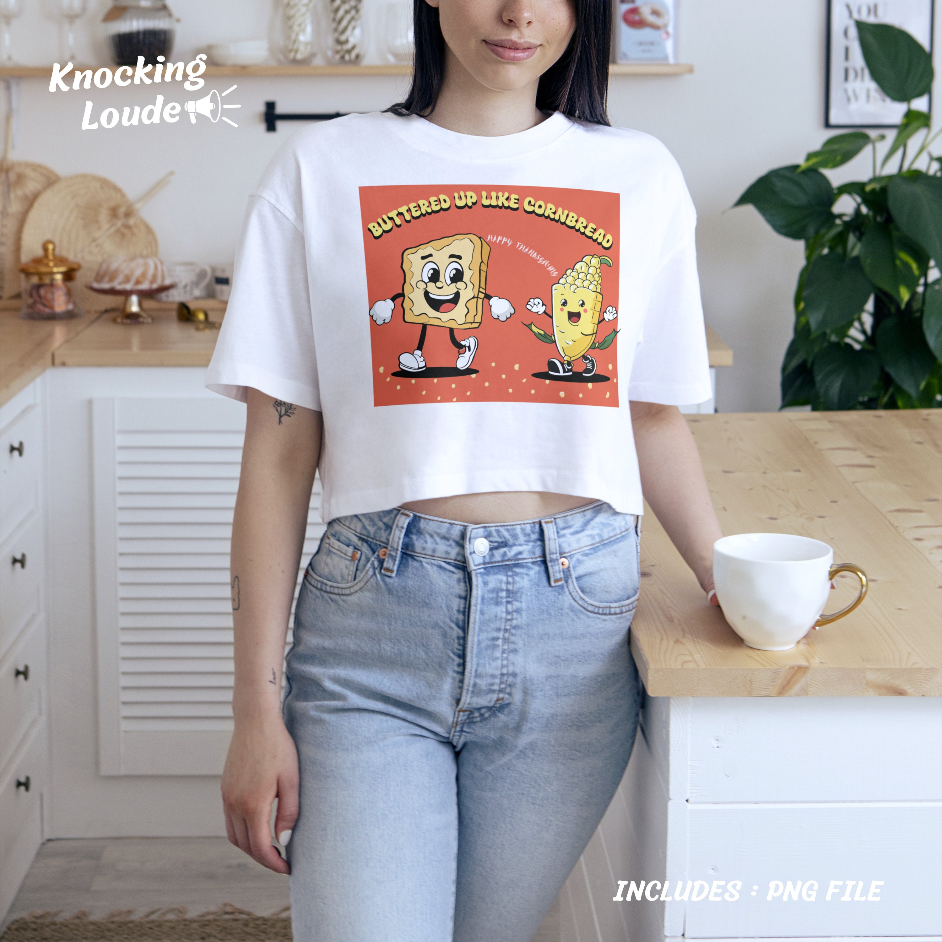 Buttered up Like Cornbread PNG, Cornbread Png, Thanksgiving Food Puns ...