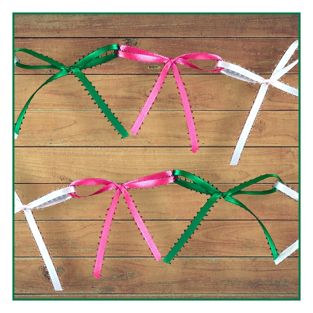 Dainty | Satin | Bows | Banner | Garland | Decor | Holiday ...